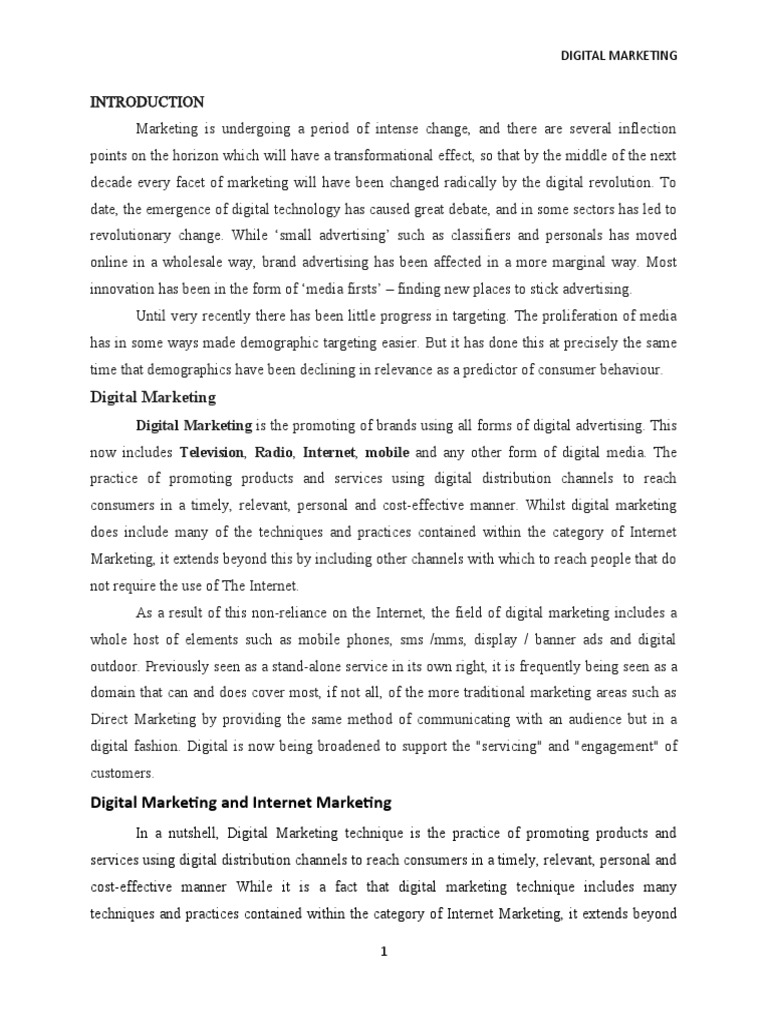 Digital Marketing Full Paper | PDF | Digital Marketing | Advertising
