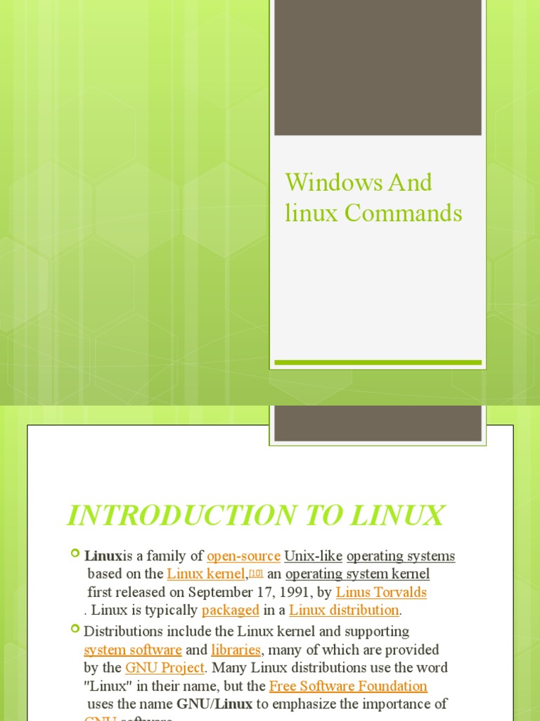 Windows and Linux Commands | PDF