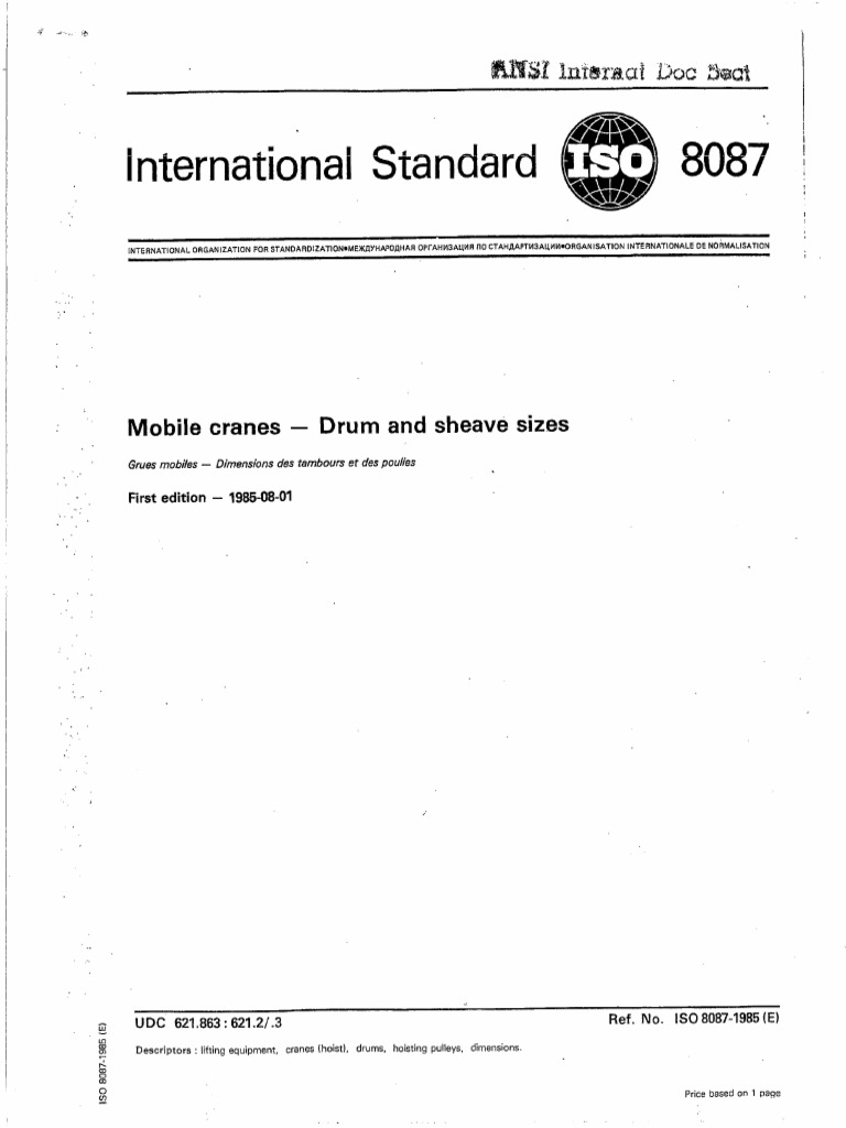Iso+8087-1985 (E) | PDF