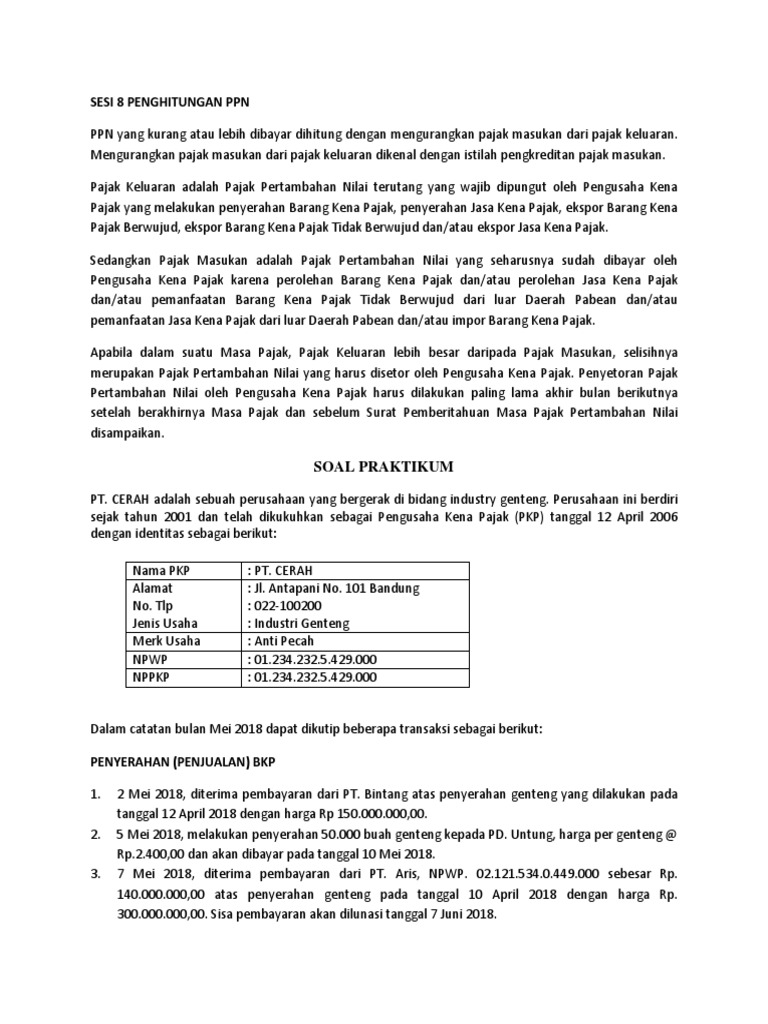 8 - PPN - Penghitungan PPN | PDF