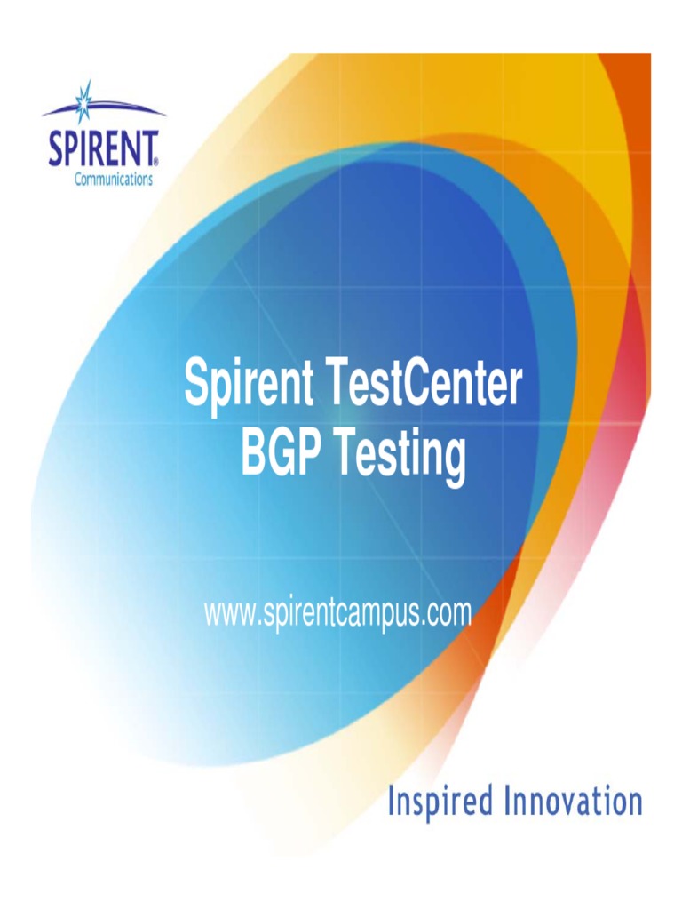 Spirent TestCenter BGP V3 | PDF | Router (Computing) | I Pv6