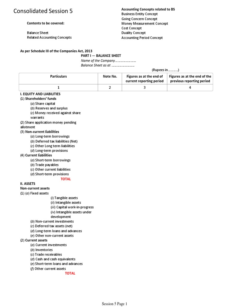 Balance Sheet Format | PDF | Balance Sheet | Financial Economics