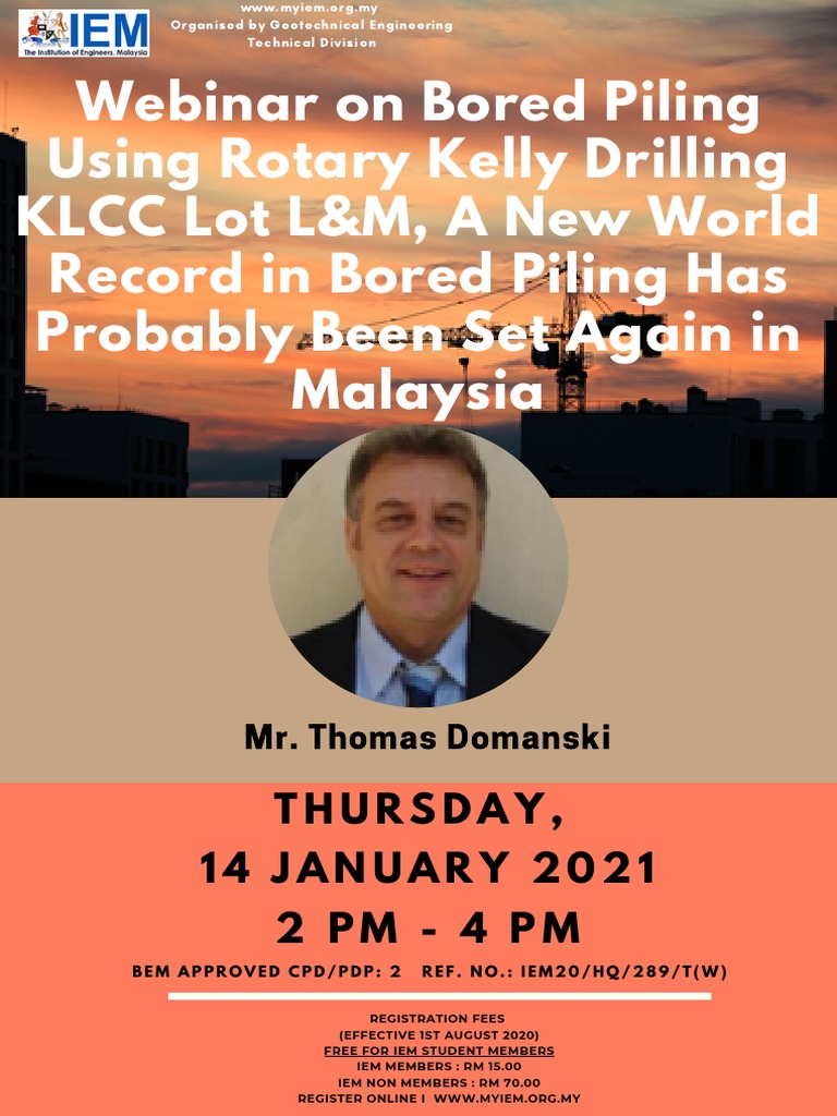 Bored Piling Using Rotary Kelly Drilling KLCC Lot L&M, A New World ...