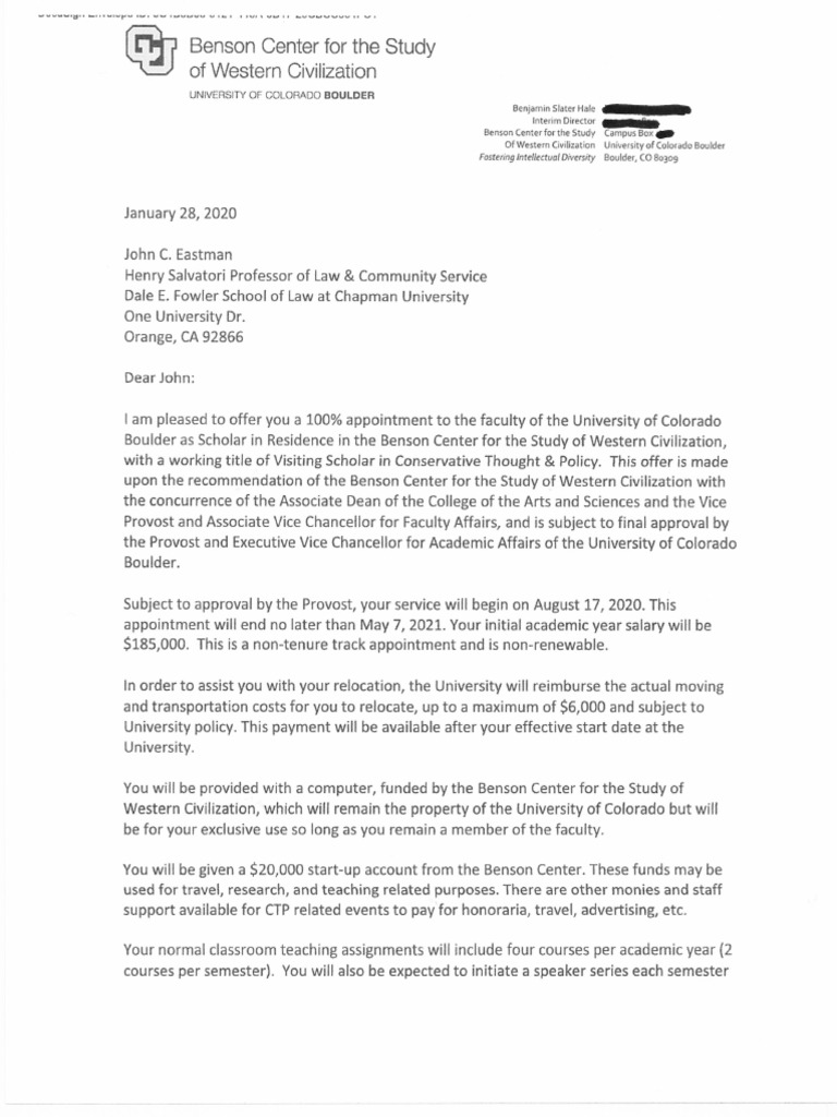 Eastman Offer Letter | PDF