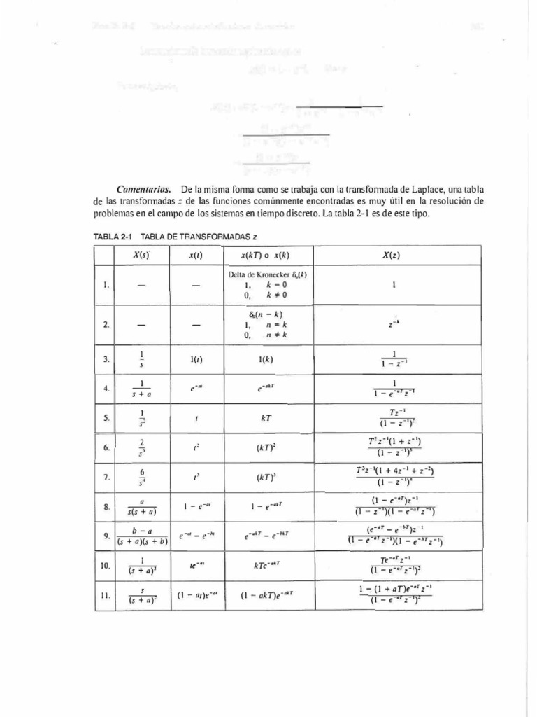 Transformada Z | PDF | Enseñanza de matemática