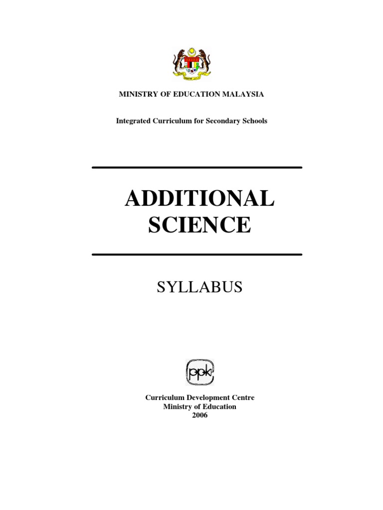 Sains - KBSM - Additional Science Form 5 | PDF