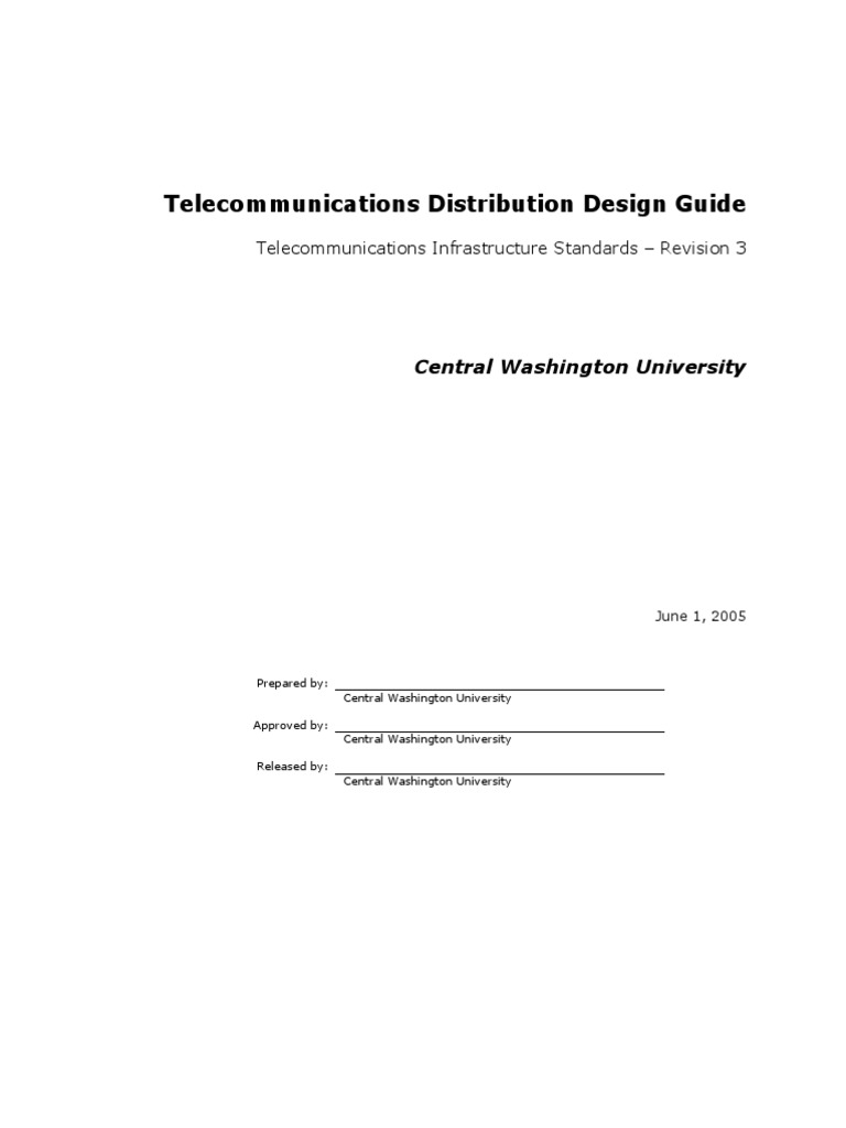 Telecommunications Distribution Design Guide: Telecommunications ...
