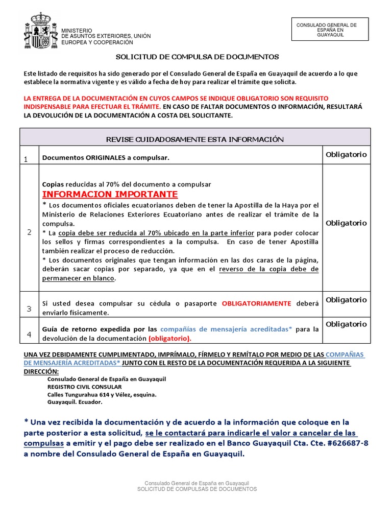 Solicitud de Compulsas | PDF | Business