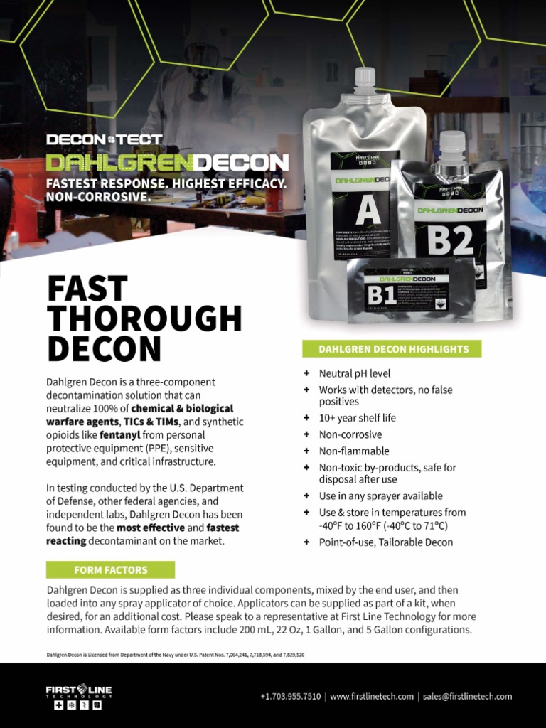 Dahlgren Decon Data Sheet 2019 | PDF