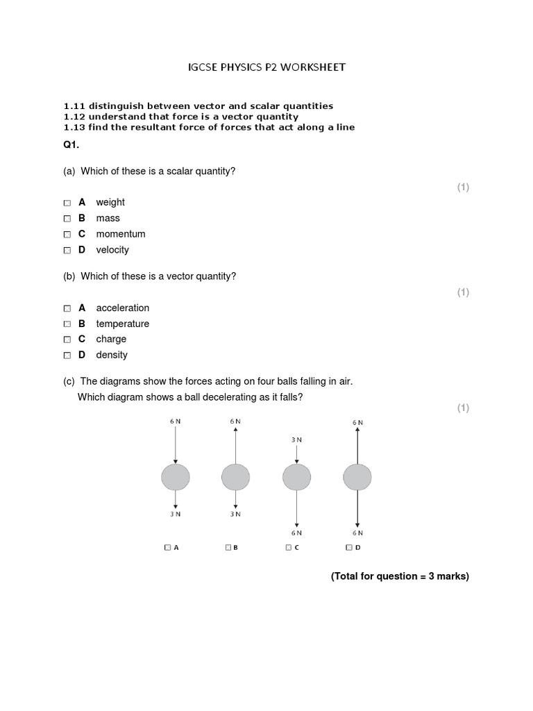 Igcse Physics P2 Worksheet | PDF | Gases | Transformer