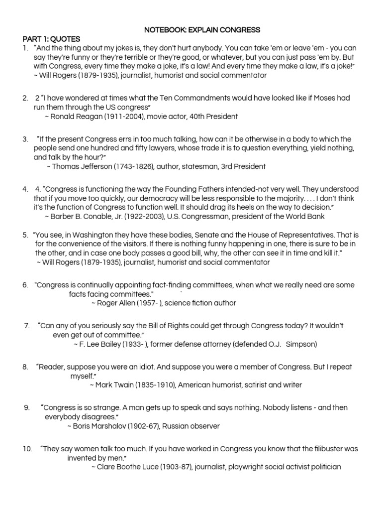 Notebook - Explain Congress 20 | PDF | Committee | United States House ...