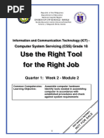 TLE-TE 7 - Q1 - W1 - Mod1 - ICT CSS | PDF | Screw | Electrostatic Discharge