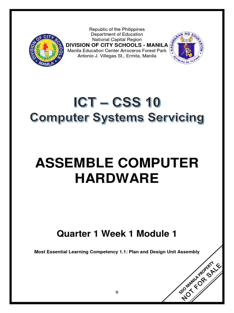 TLE-TE 10 - Q1 - W1 - Mod1 - ICT CSS | PDF | Personal Digital Assistant ...