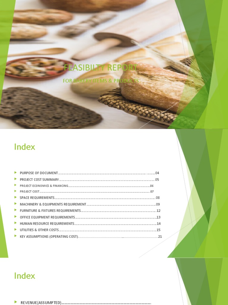 Feasibilty Report: For Bakery Items & Products | PDF | Butter | Net ...