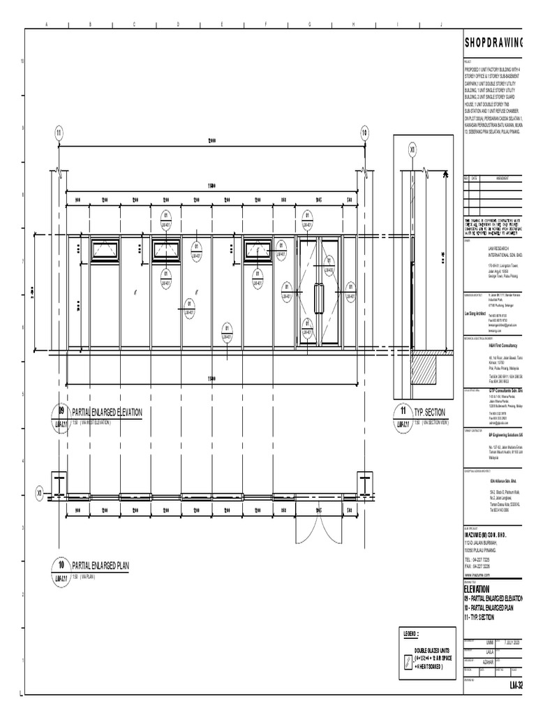 Shopdrawing: Partial Enlarged Elevation Typ. Section | PDF