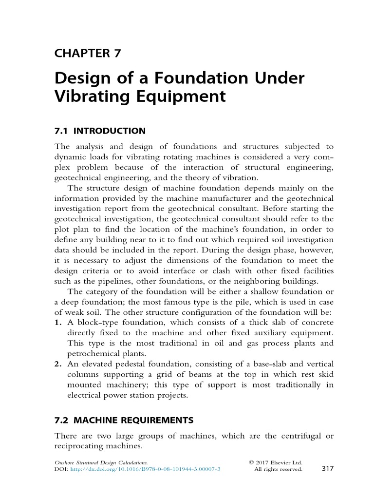 Design of A Foundation Under Vibrating Equipment | PDF | Geotechnical ...