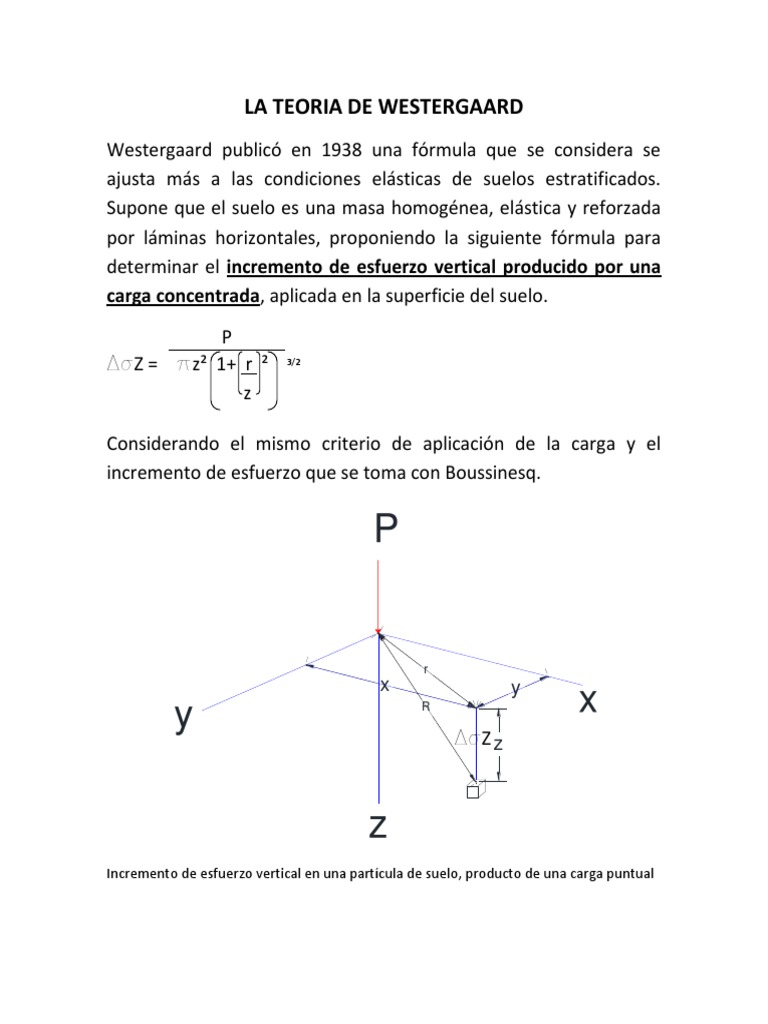 1.4. - La Teoria de Westergaard | PDF | Elasticidad (Física) | Mecanica ...