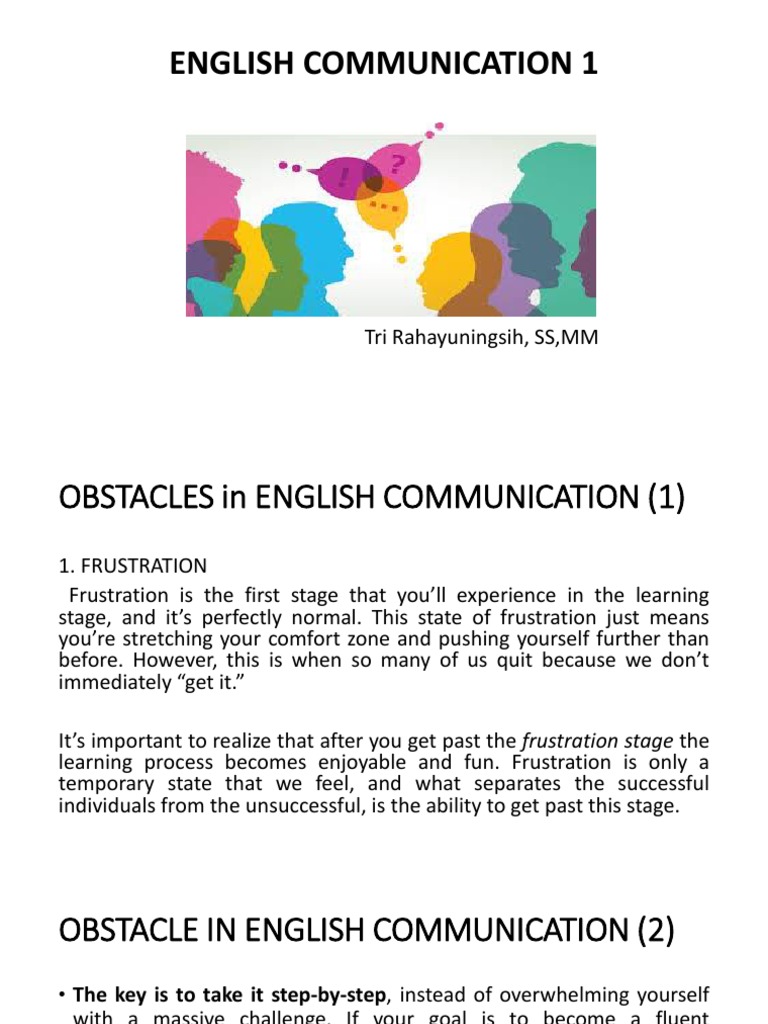 English Communication 1 | PDF | Reason | Applied Psychology