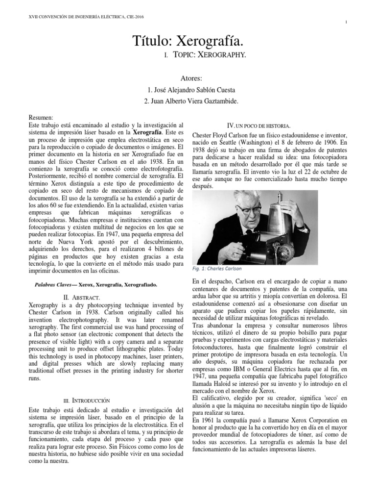 Xerografia | PDF | Física | Ciencias fisicas