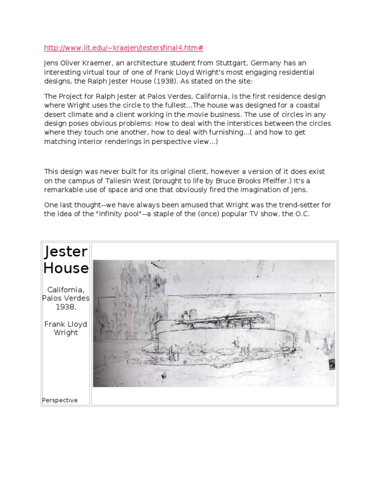 Jester House | PDF | Architectural Elements | Architectural Design
