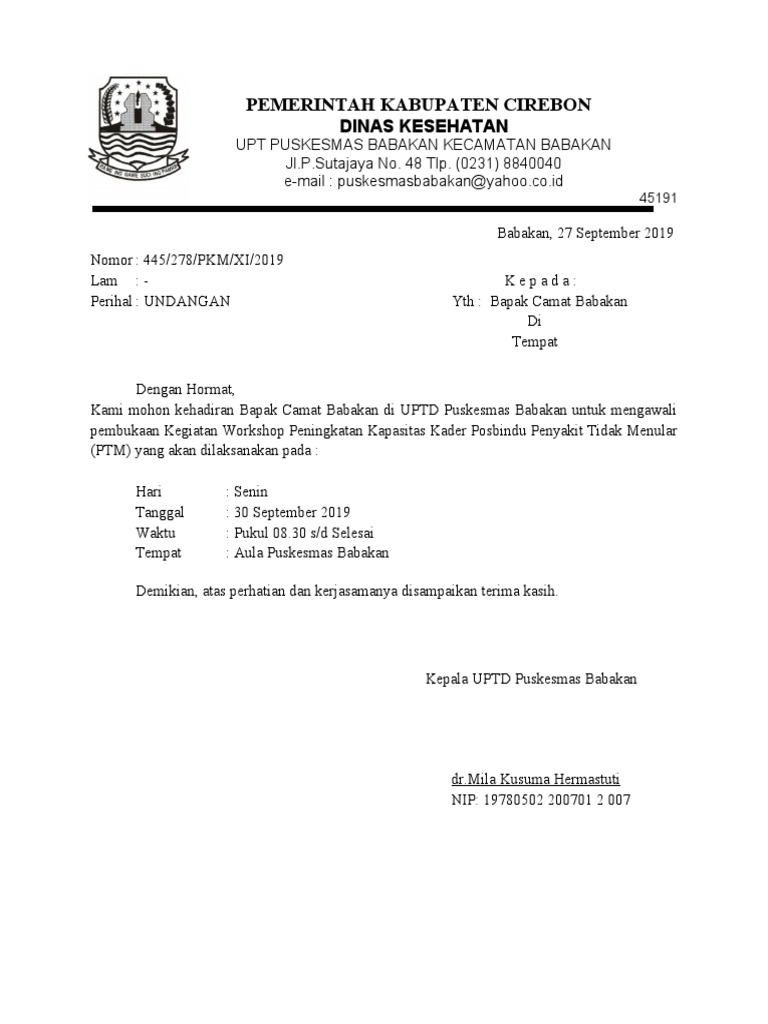 Undangan Pak Camat | PDF