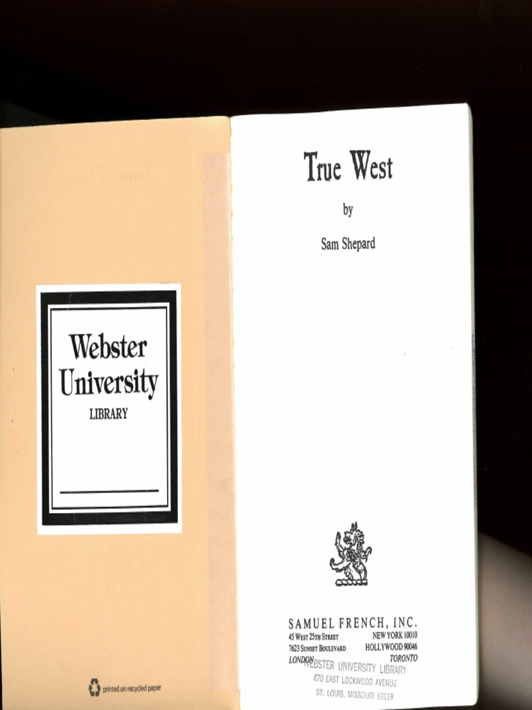 True West - Shepard | PDF | Nature