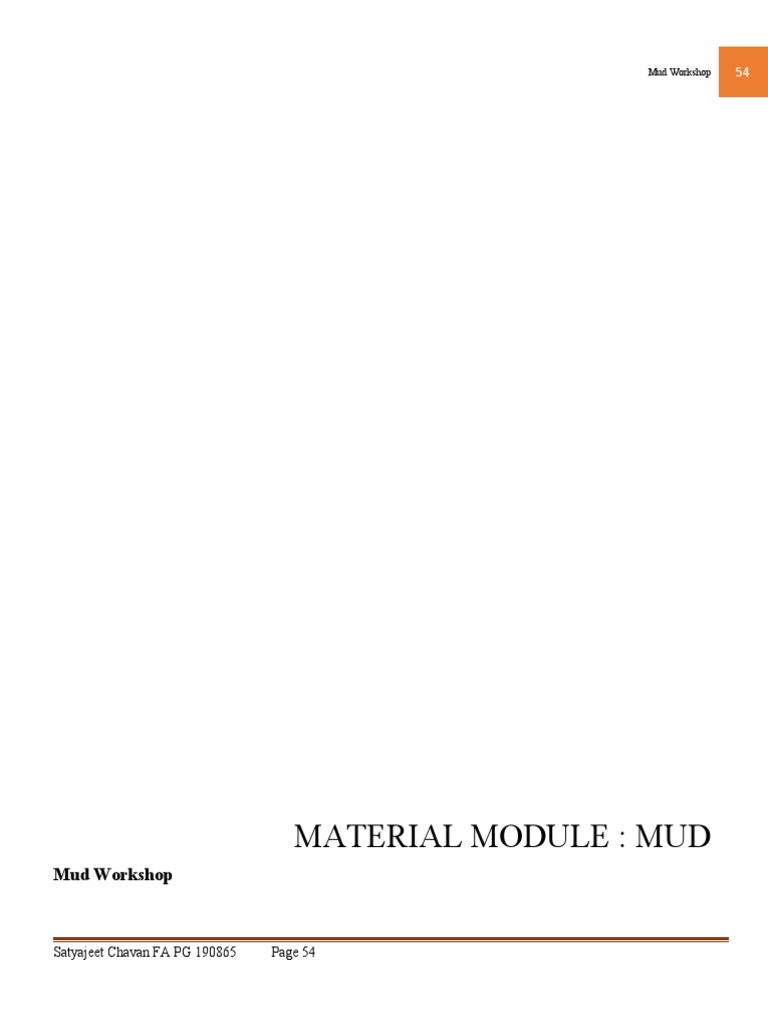 Material Module: Mud | PDF | Lime (Material) | Mud