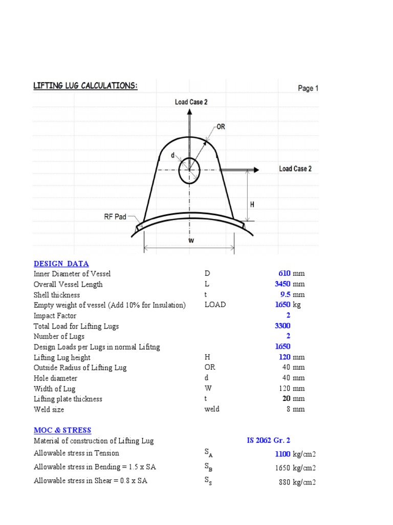 Lifting Lug | PDF | Bending | Stress (Mechanics)