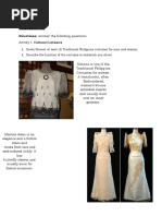 Subanen and Maranao Costume | PDF | Clothing | Costume