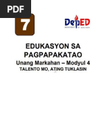 Talento at Kakayahan Activity Sheet | PDF