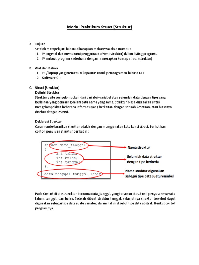 Modul Praktikum Struct | PDF