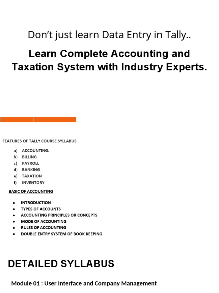 Don't Just Learn Data Entry in Tally..: Learn Complete Accounting and ...