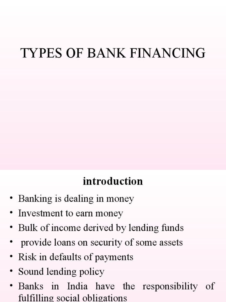 Overview of Bank Financing Types | PDF | Foreign Exchange Market | Loans