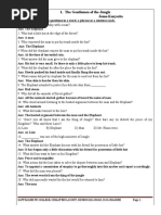 1st Puc English Notes by Ehthashamuddin. J. Sheikh | PDF | Elephant | Lion