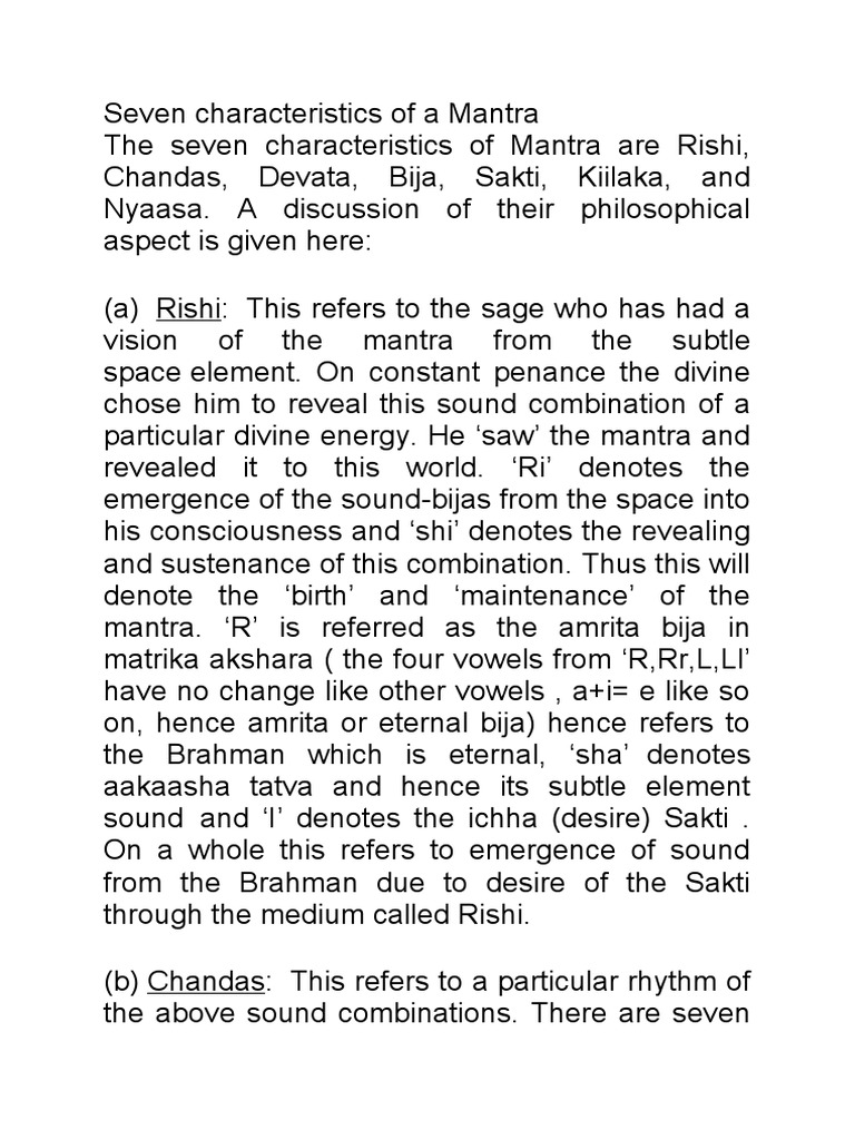 Understanding Mantra Elements | PDF | Mantra | Hindu Texts