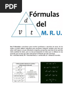 Graficas Mru - Mruv - Formulas | PDF