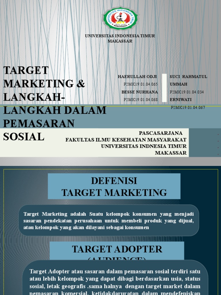 Tugas Target Marketing Dan Langkah Pemasaran Sosial | PDF | Karier ...