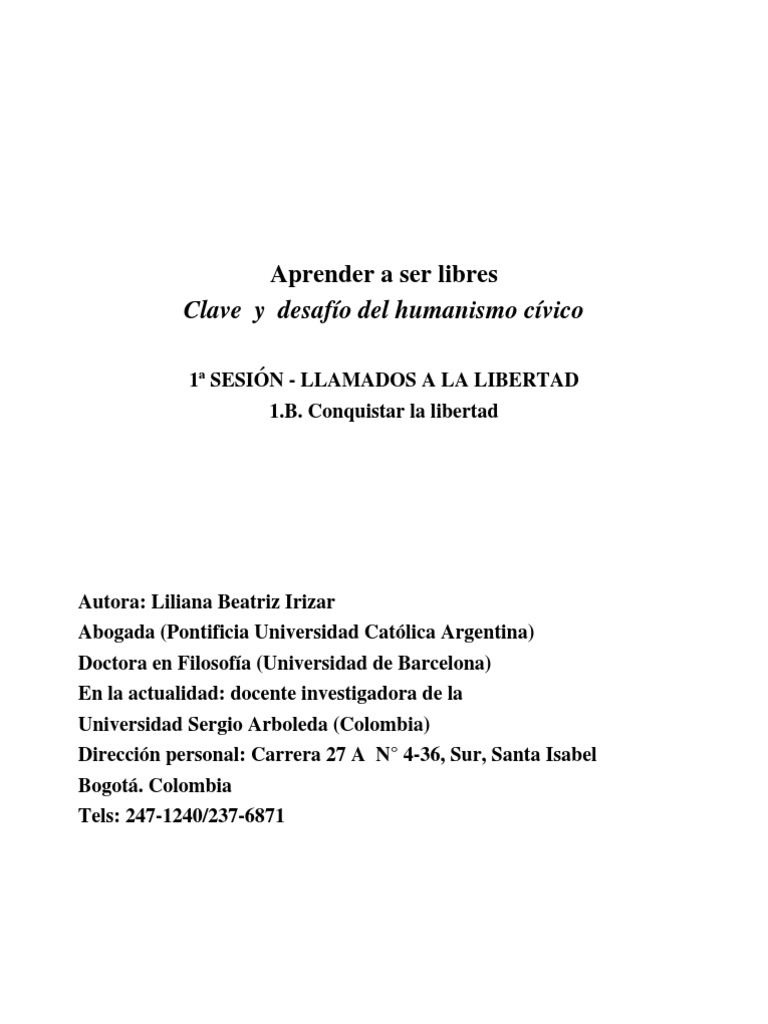Aprender A Ser Libres.. | PDF | Libertad | Verdad