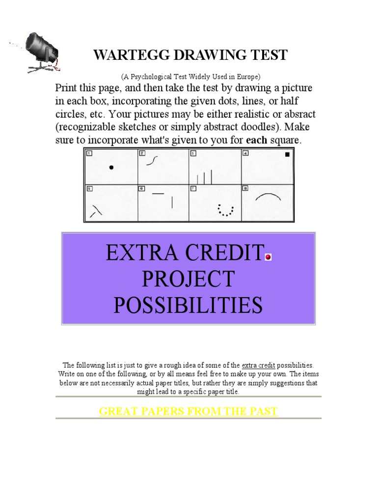 Wartegg Drawing Test | PDF | Analytical Psychology | Dream