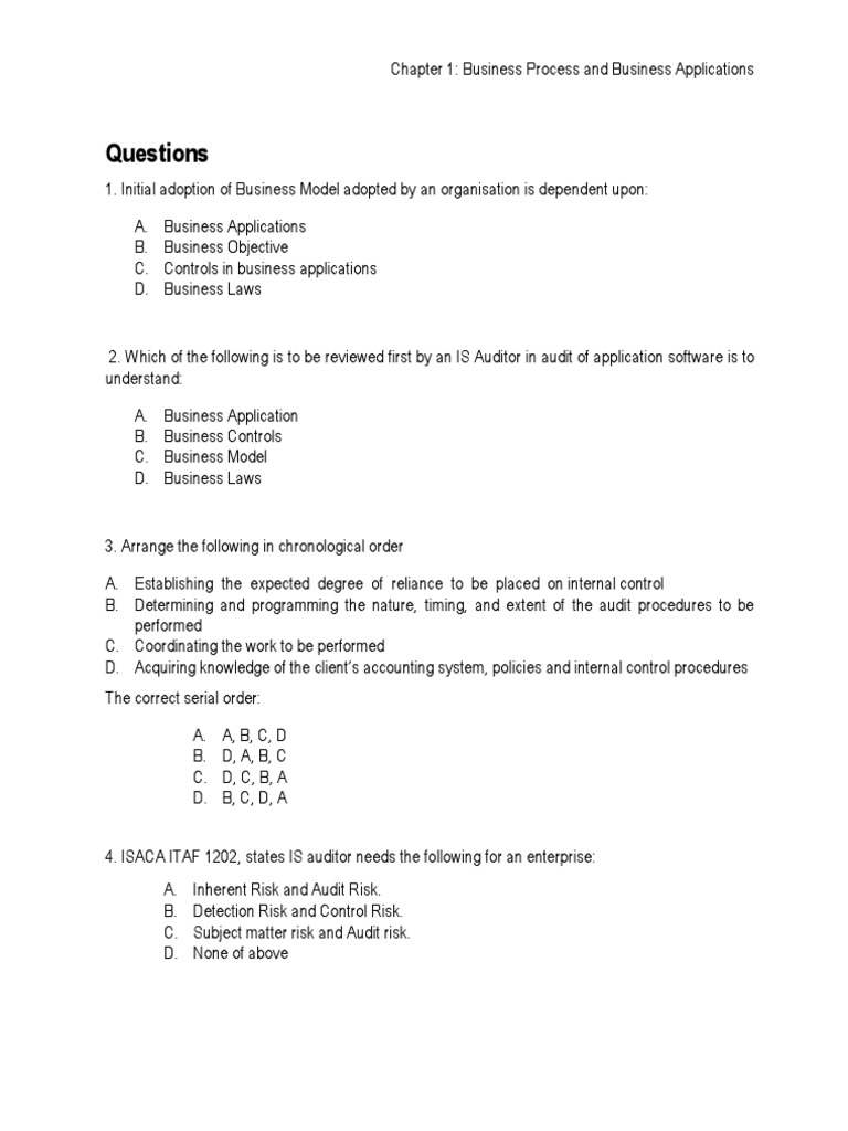 Chapter 1 Business Process and Business | PDF | Governance | Corporate ...