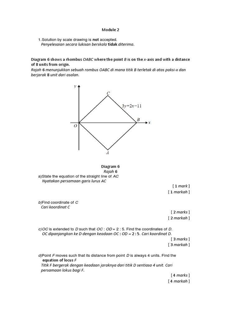 Solution by Scale Drawing Is Not Accepted.: B) Find Coordinate of C | PDF | Space | Euclidean ...