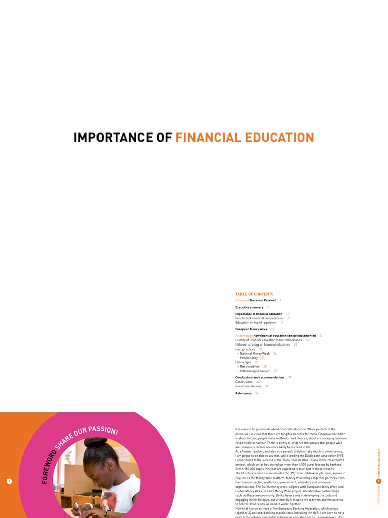 Significance of Financial Education | PDF | Financial Literacy ...