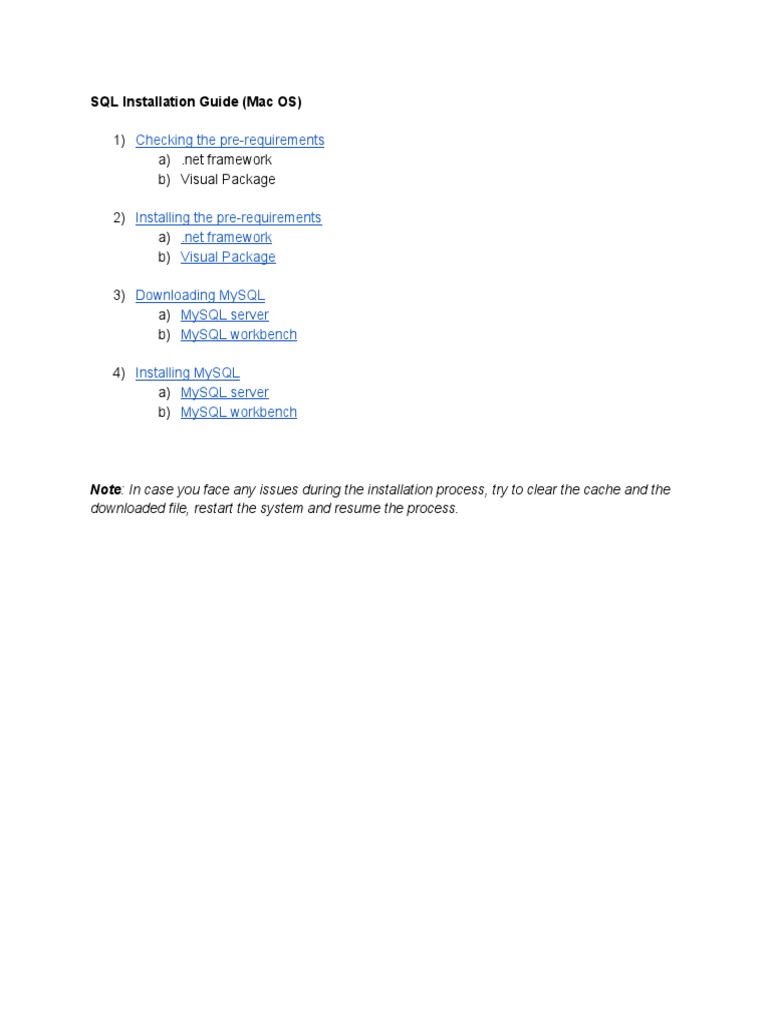 SQL Installation Guide (Mac OS) | PDF