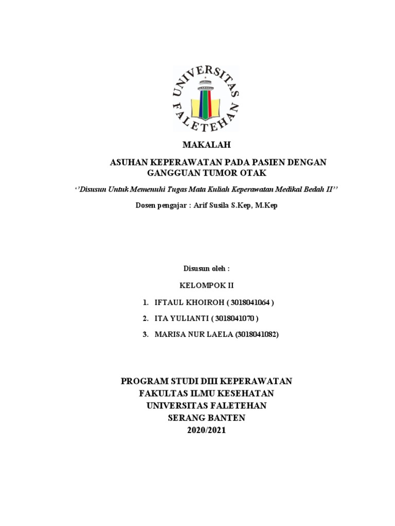 Makalah Askep Tumor Otak KMB | PDF