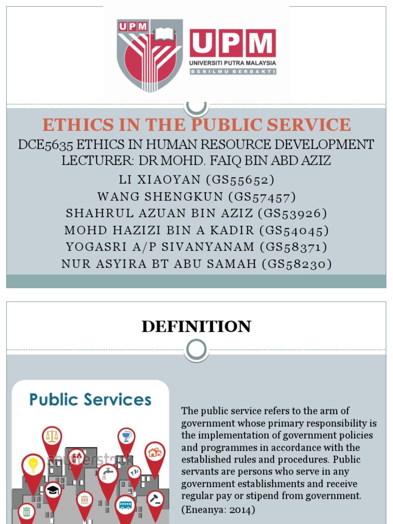 Ethics in Public Service | PDF | Governance | Integrity