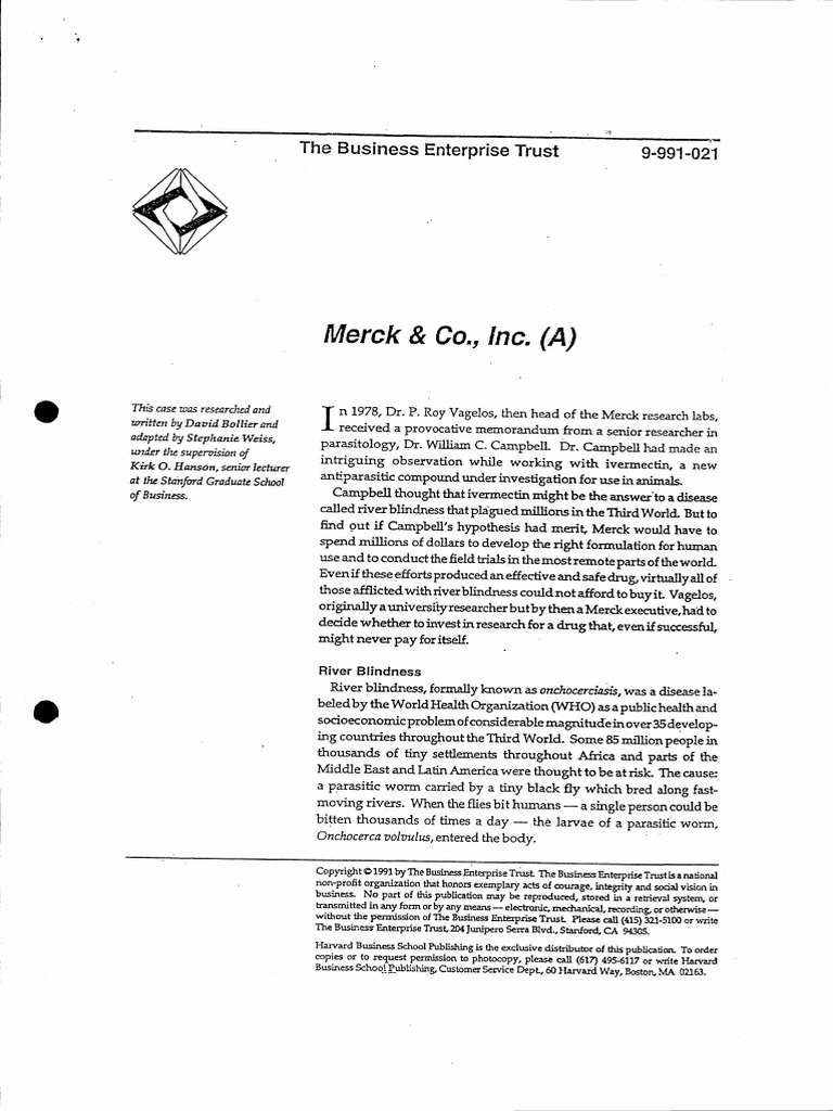 (012621) Merck - Co., Inc. (A) | PDF | Merck & Co. | Wellness