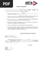 Affidavit of No Relation - Sample | PDF