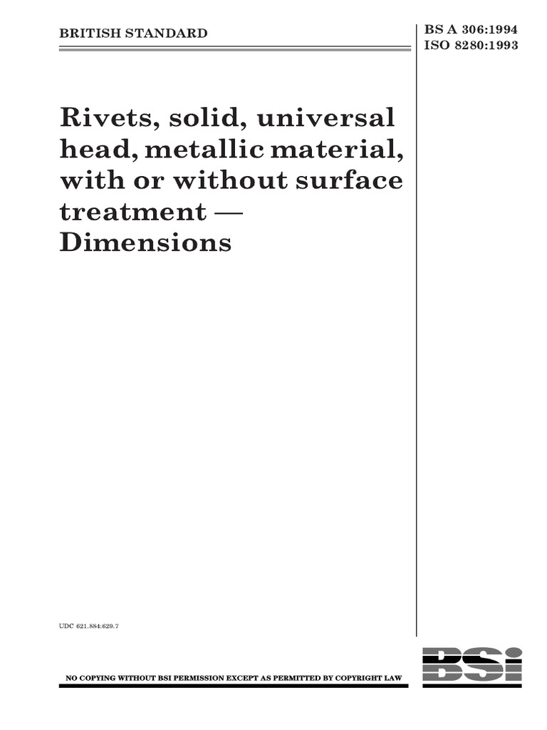 BS A 306-1994 (2000) Iso 8280-1993 | PDF | Engineering Tolerance ...