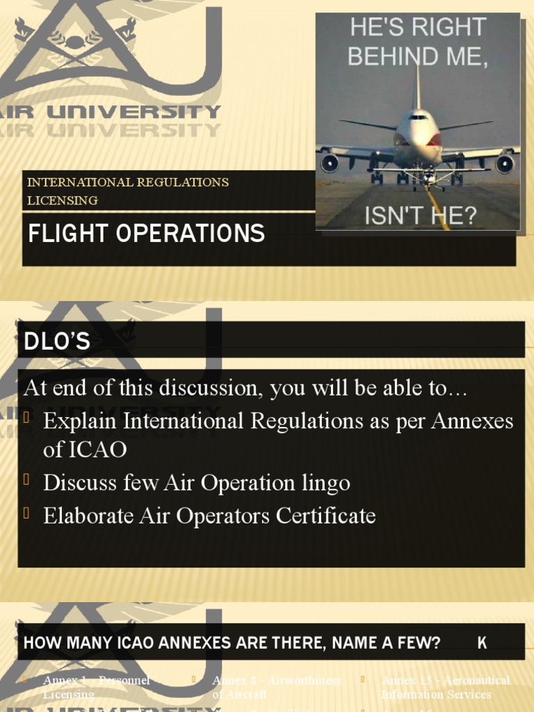 Session 3 - INTRO TO FLT OPS | PDF | Civil Aviation | Vehicle Operation