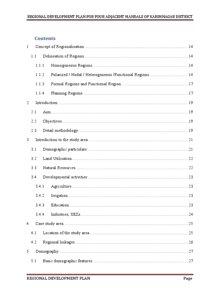 Karimnagar Mandals Dev Plan | PDF | Slum | Homogeneity And Heterogeneity